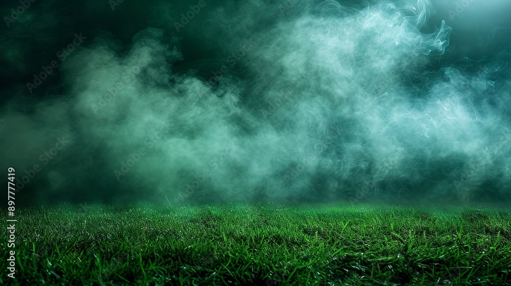 Smoke, green background, dark ground, light smell, toxic black, bad fog ...