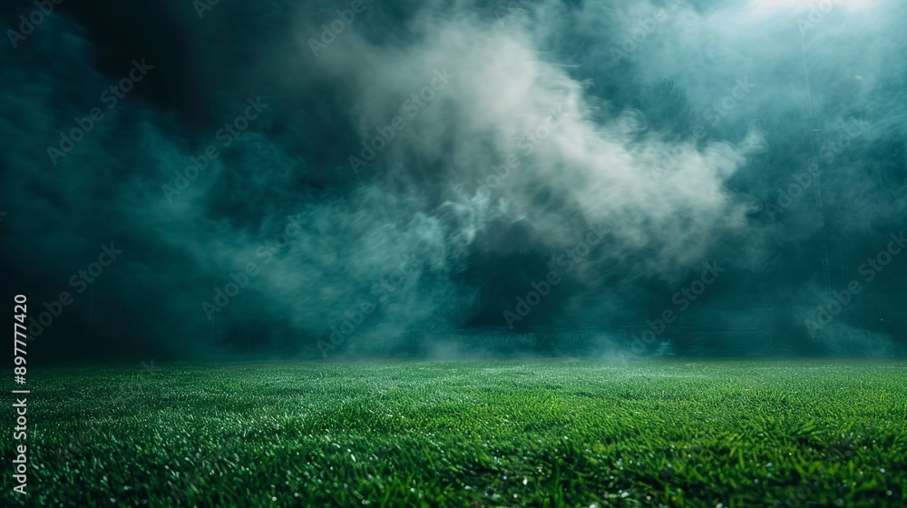 Smoke, green background, dark ground, light smell, toxic black, bad fog ...
