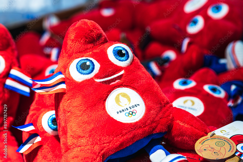 Peluche Phryges, la mascotte des Jeux Olympiques de 2024 à Paris. Ces ...