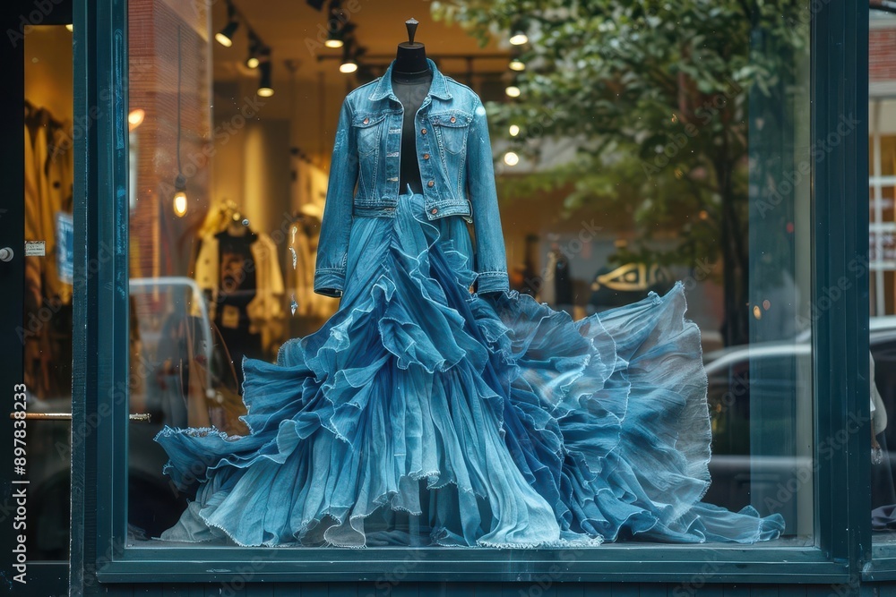 avantgarde fashion display merging haute couture and street style ...