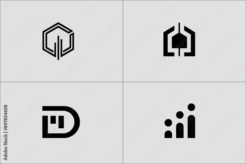collection of financial logos, arrow designs for companies, consulting ...