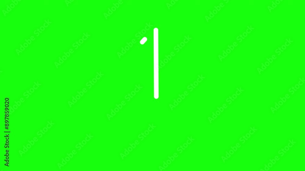 Animation of arrow sign symbol on green screen, straight arrow hand ...