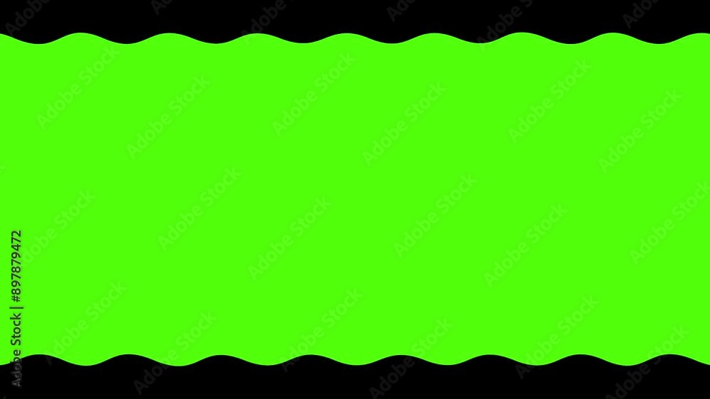 Green Screen Wave Frame Border Animation Background - Dynamic and Fluid ...