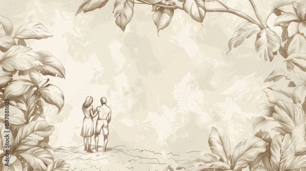 Genesis,Cain and Abel:Minimalist modern sketch of Adam and Eve mourning ...