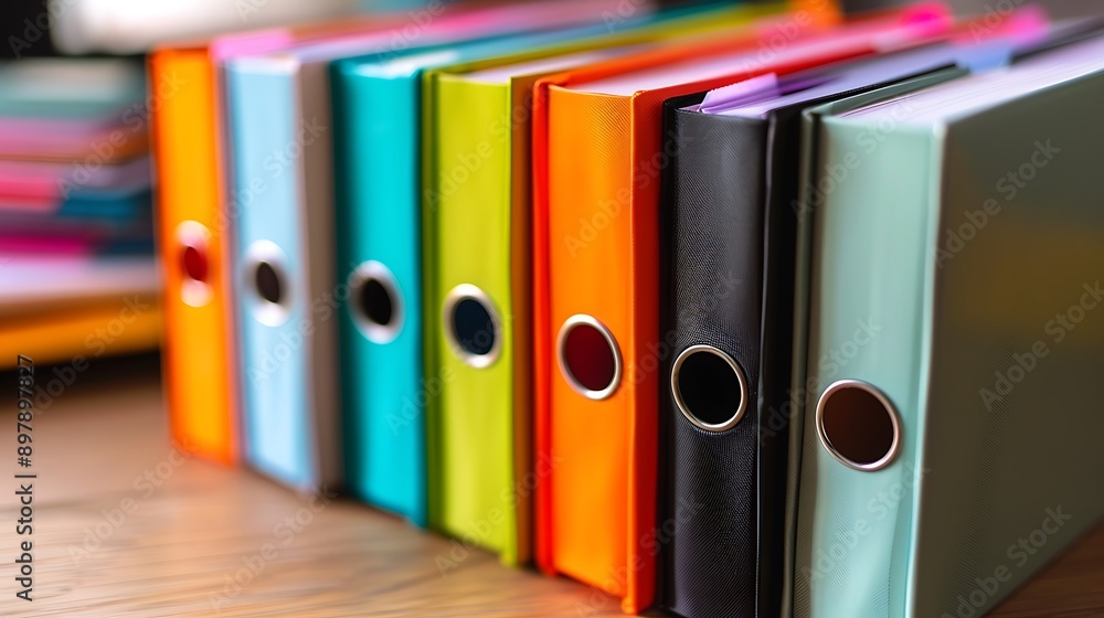 Detailed and colorful image of subject labeled file folders arranged ...