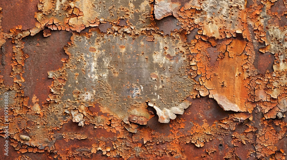 Rusty metal background with flaking paint creating a unique and rustic ...