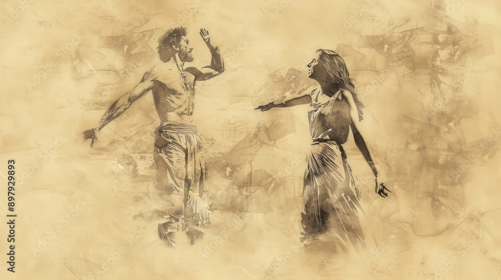 Genesis,The Fall:Modern Bible wall art of God calling out to Adam and ...