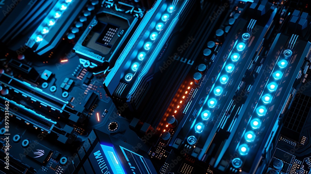 Sleek High Performance DDR4 RAM with RGB Lighting in Cool Blue ...