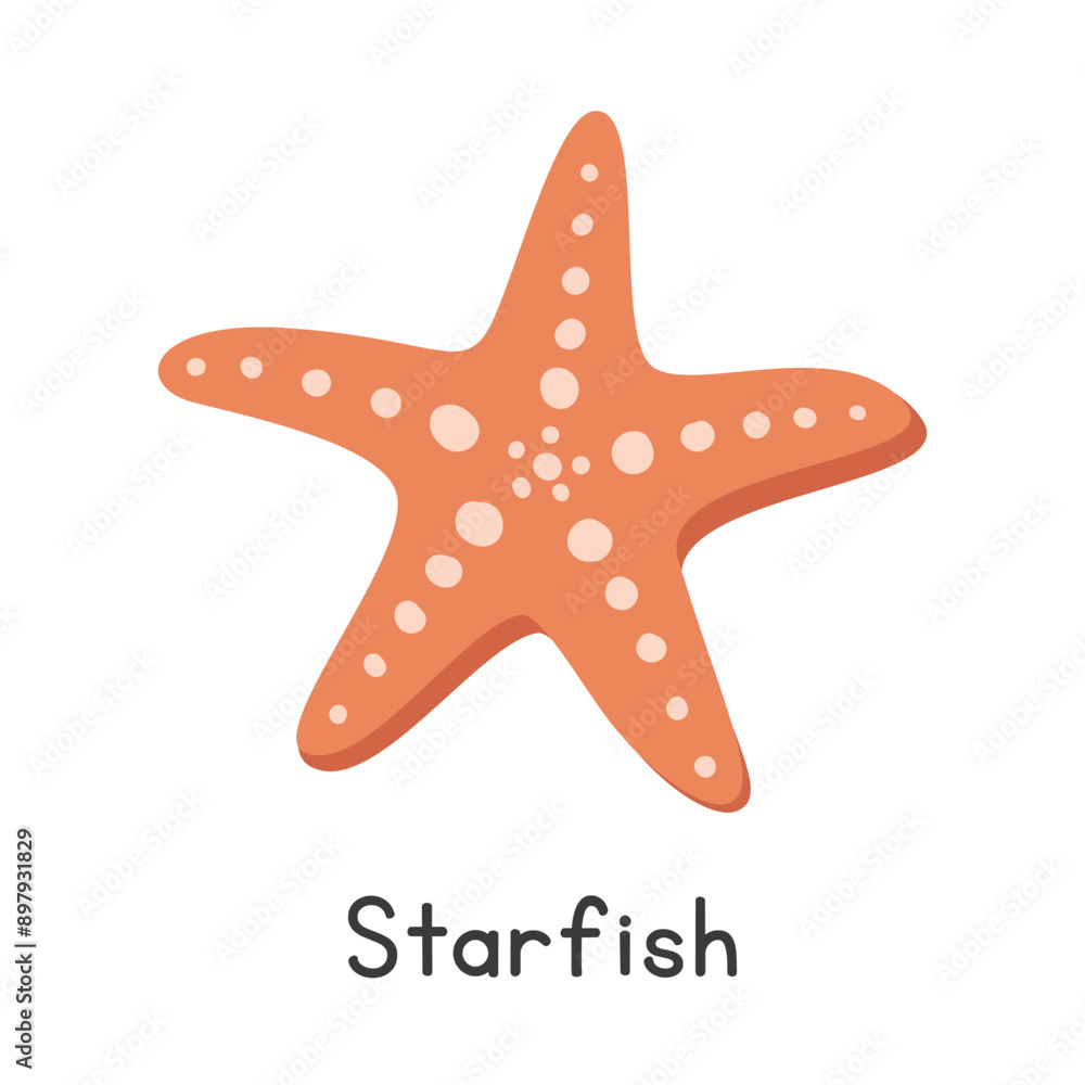 Starfish vector illustration. Cute common starfish cartoon clipart ...