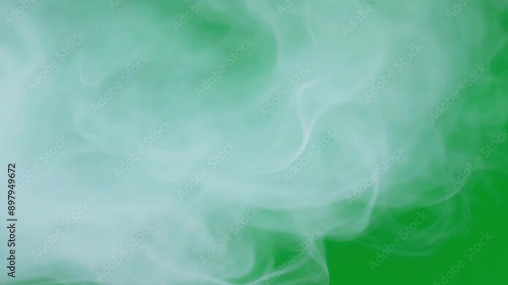 Fog Rolling Overlay- Dense fog slowly rolling in and covering the green ...