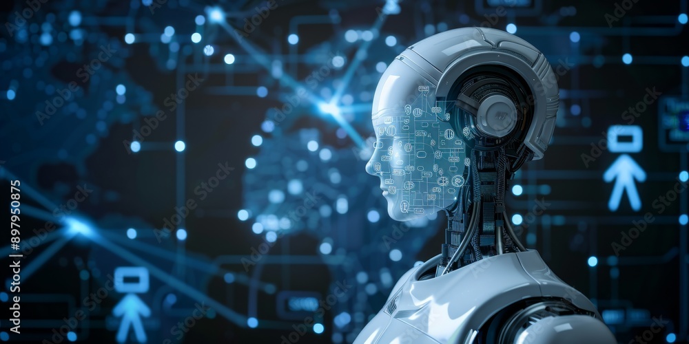 AI Ethics and Legal Concepts: Abstract Visualization of Artificial ...