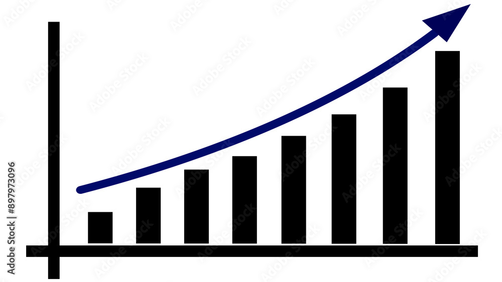Growth chart and line graph set analysis thin line icon .Conceptual ...