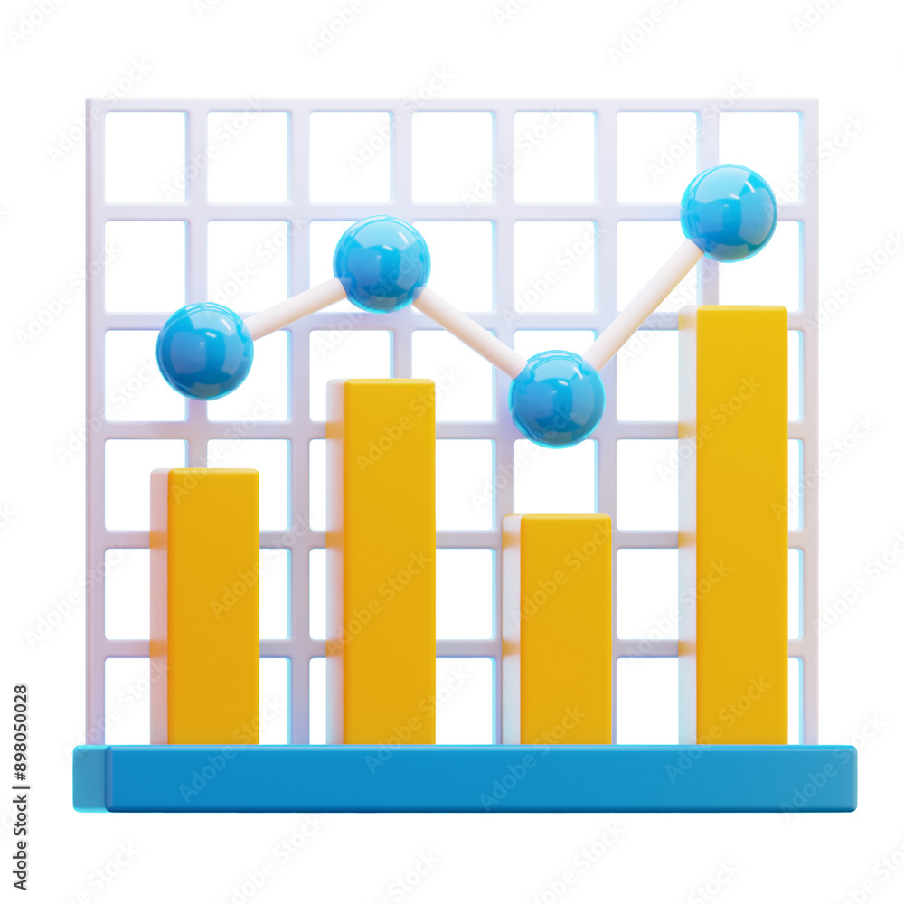Poster GROWTH CHART 3D ICON ILLUSTRATION – Wall Art | UkPosters