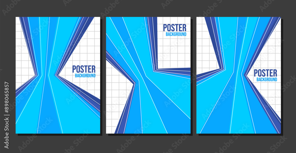 Set perspective poster design background collection Stock Vector ...