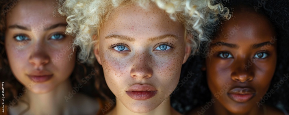 Group photo of multiracial individuals, featuring albinos and dark ...