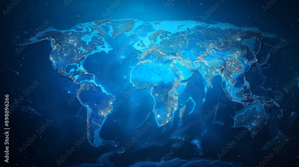 Blue world map background in high resolution for desktop wallpaper ...