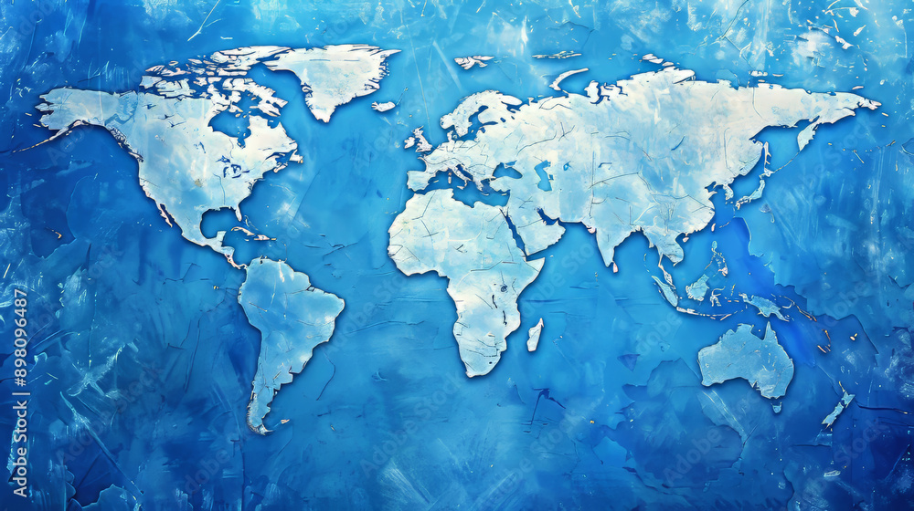 Blue world map background in high resolution for desktop wallpaper ...