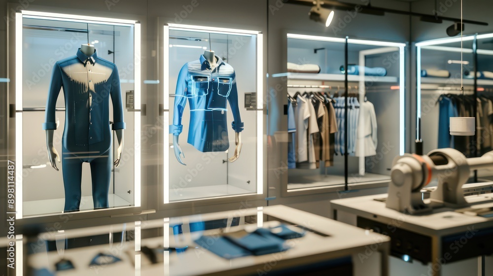 digital tailoring shop where custom clothing is designed using body ...