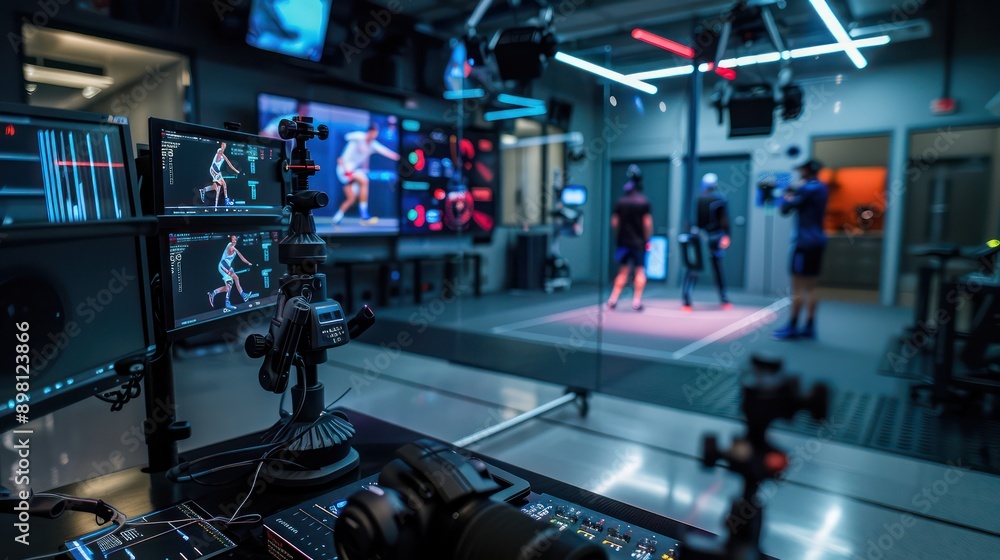 high-definition sports performance lab where athletes undergo ...