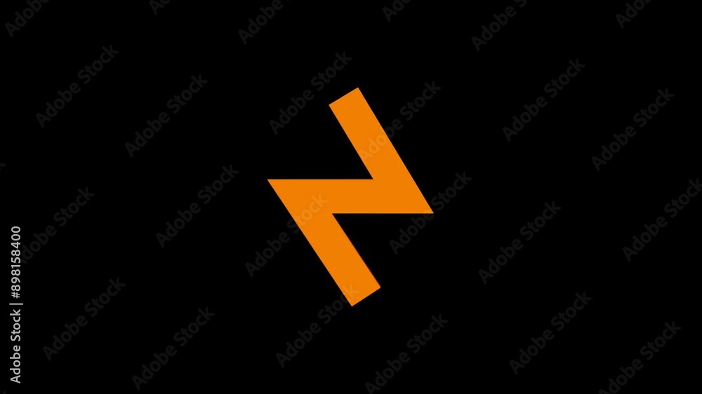 Rune Sowilo animation on transparent background. Lightning icon with ...
