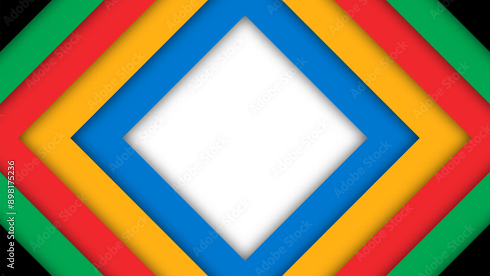 Abstract colored background for the Olympic Games. Geometric shapes in ...