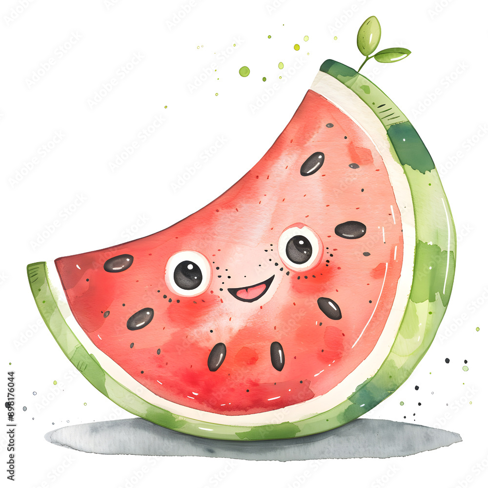 fruits watercolor style watermelon vector PNG, cute poster, vector ...