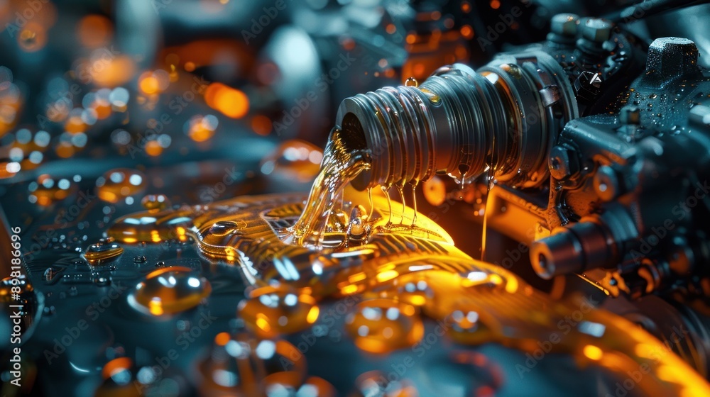 A 3D model of a car engine illustrating the meticulous application of ...