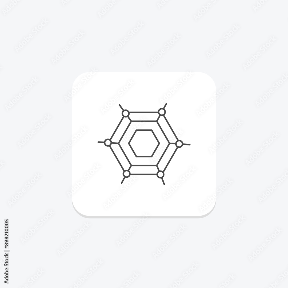 Graphene thinline icon , vector, pixel perfect, illustrator file Stock ...
