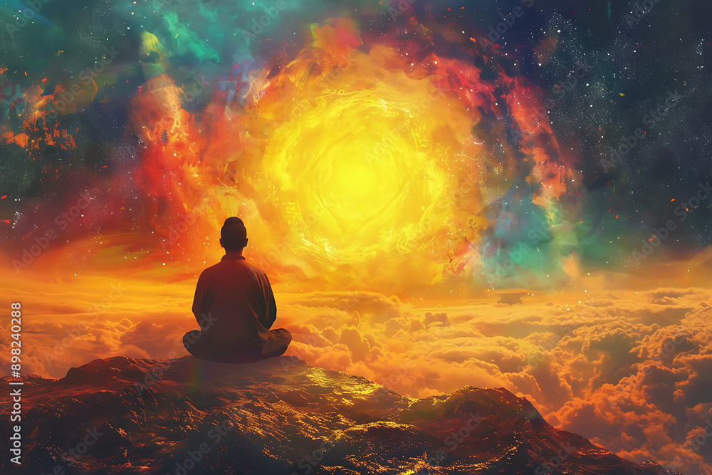 An illustration representing the Shambhala Awakening System, a ...