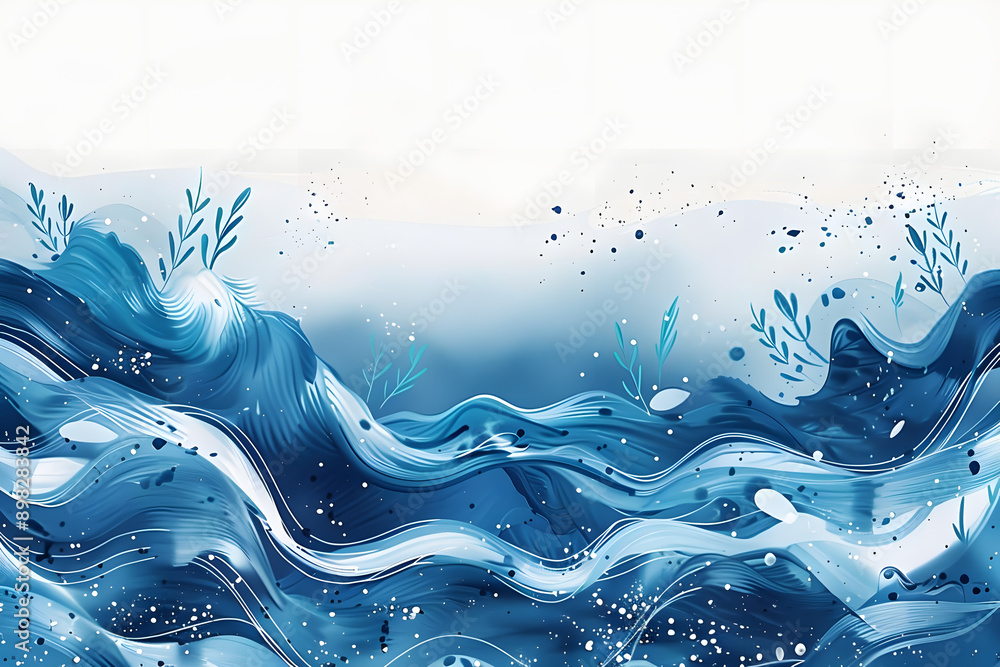 Sea wave line pattern vector background. Artistic sea waves. Elegant ...