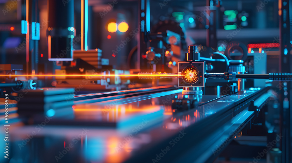 High-Tech Laboratory Showcasing Advanced Laser System and Optical ...