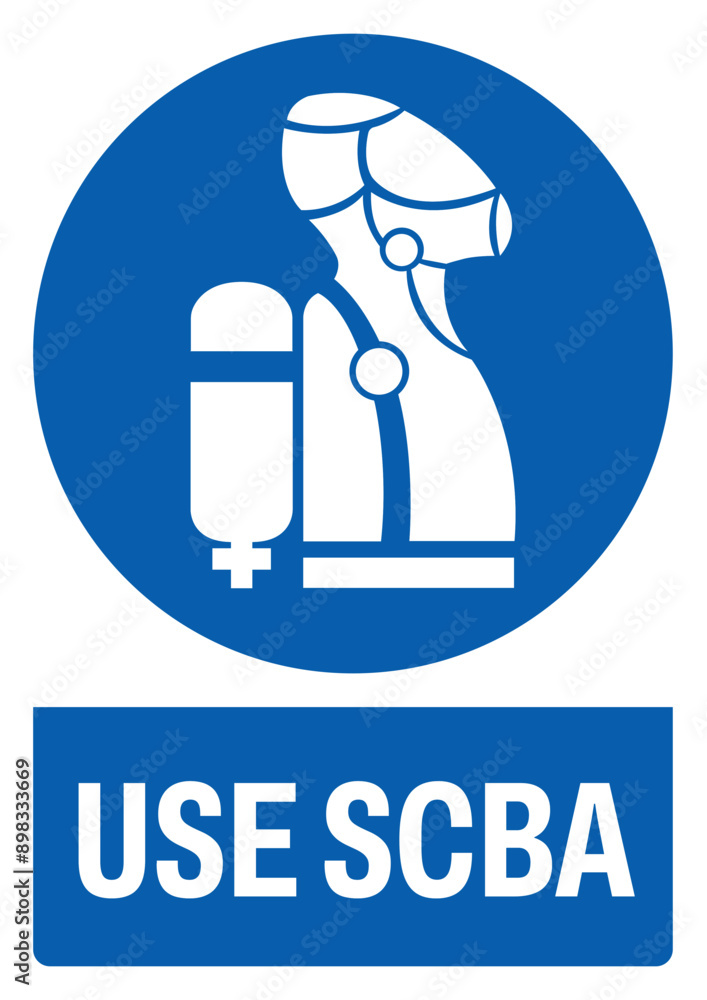 ISO mandatory safety signs v2 tex variation_use scba size a4/a3/a2/a1 ...