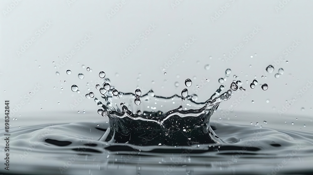 highspeed photograph of a water droplet impact creating a stunning ...