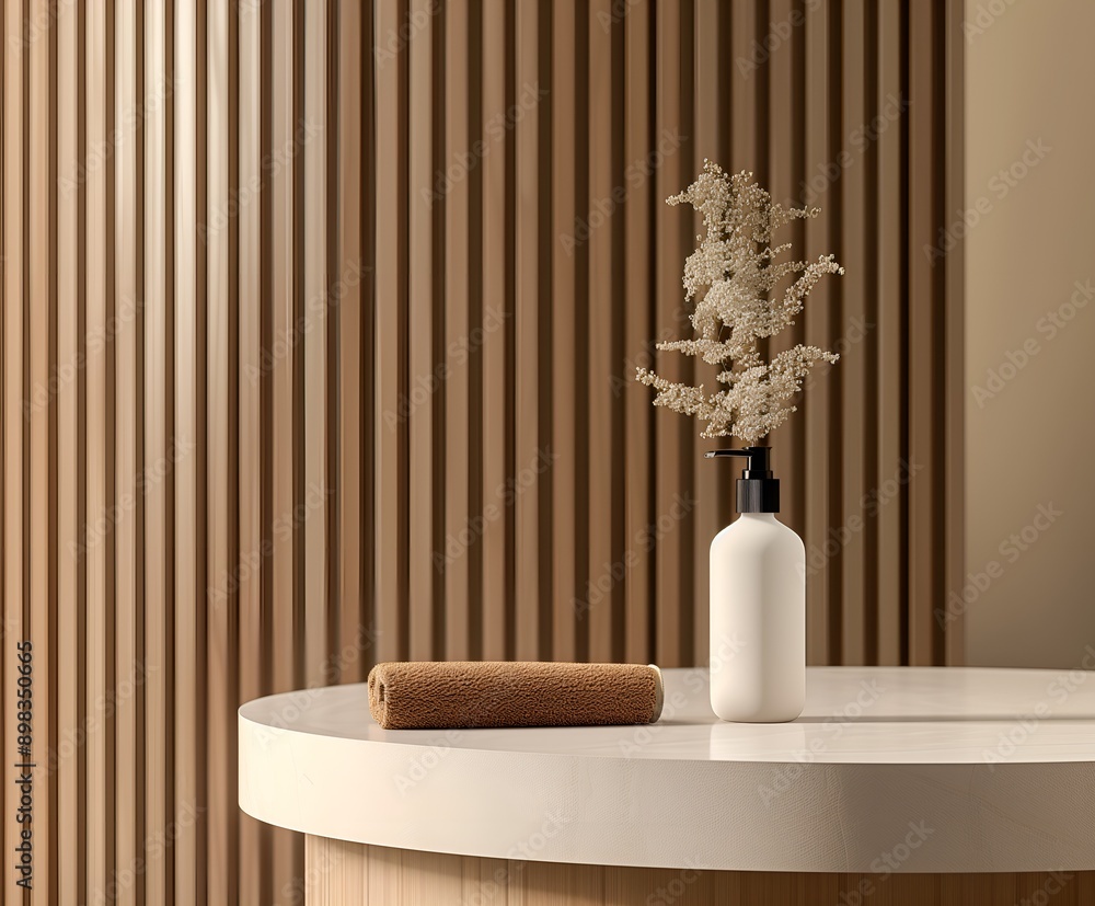 clean composition, front view interior photo image of a lotion body ...