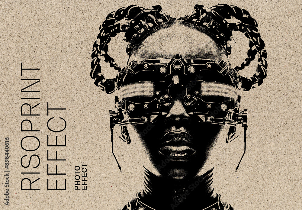 Bad Scanner Photo Effect Mockup Stock Template | Adobe Stock