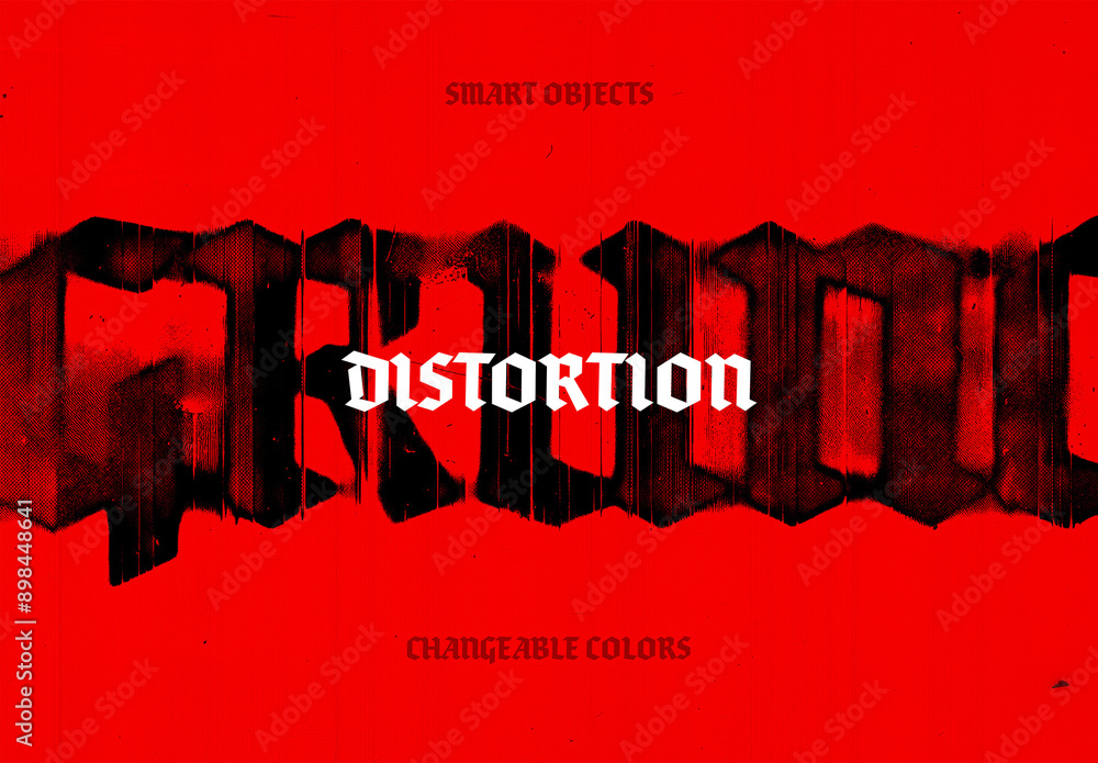 Grunge Smudged Print Text Effect Mockup With Generative AI Stock ...