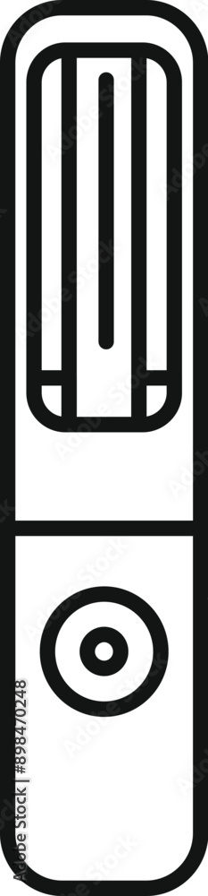 Uv sterilizer icon showing ultraviolet germicidal irradiation device cleaning with short ...
