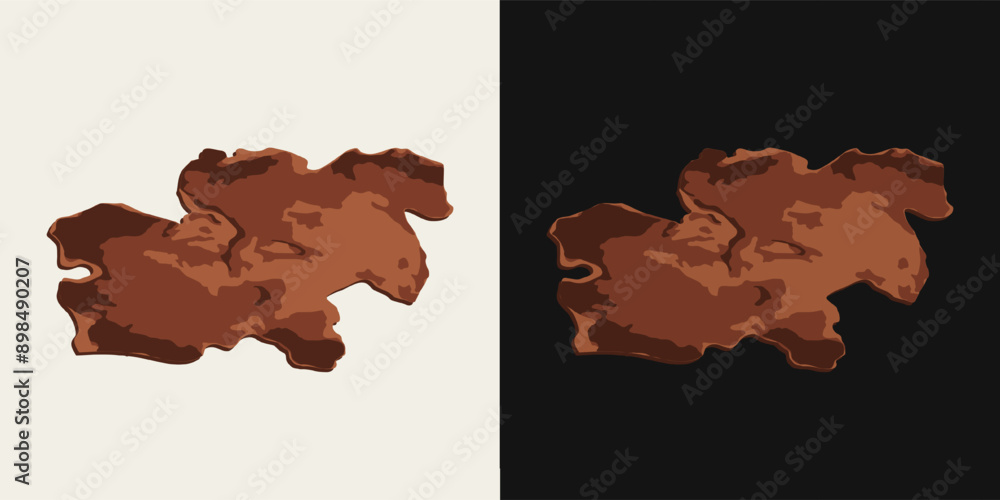 Thin piece of pine, cedar tree bark on black, white background. Image ...