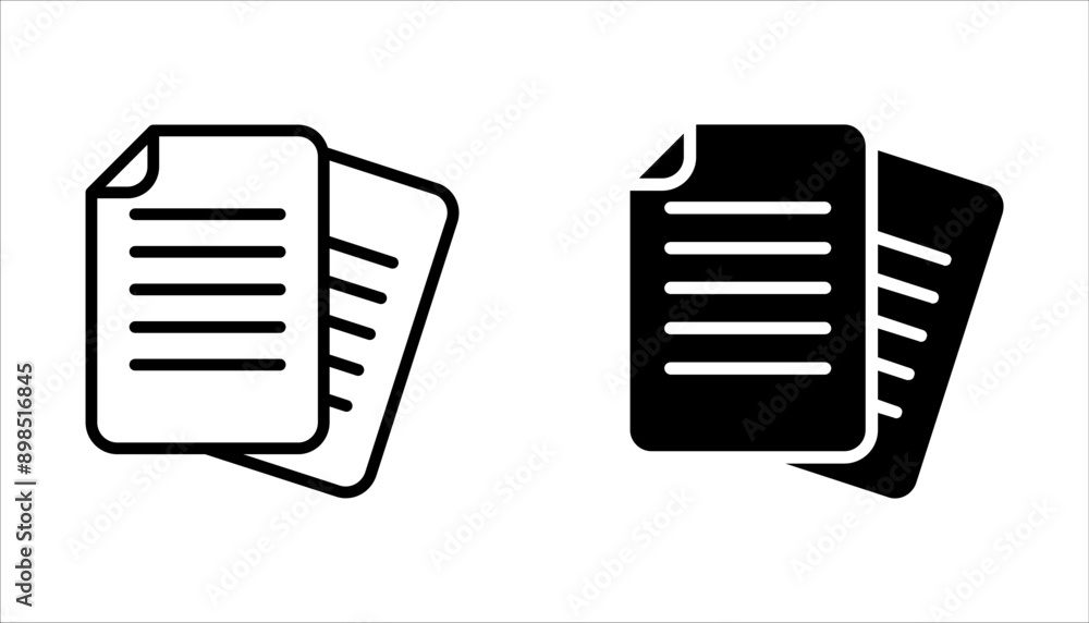 Copy icon set. Vector Illustration in line style design for website ...