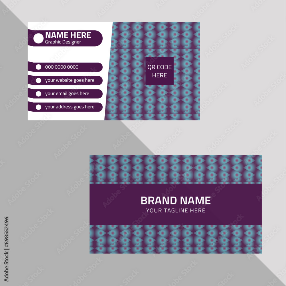 minimalist pattern visiting card design template vector illustration ...