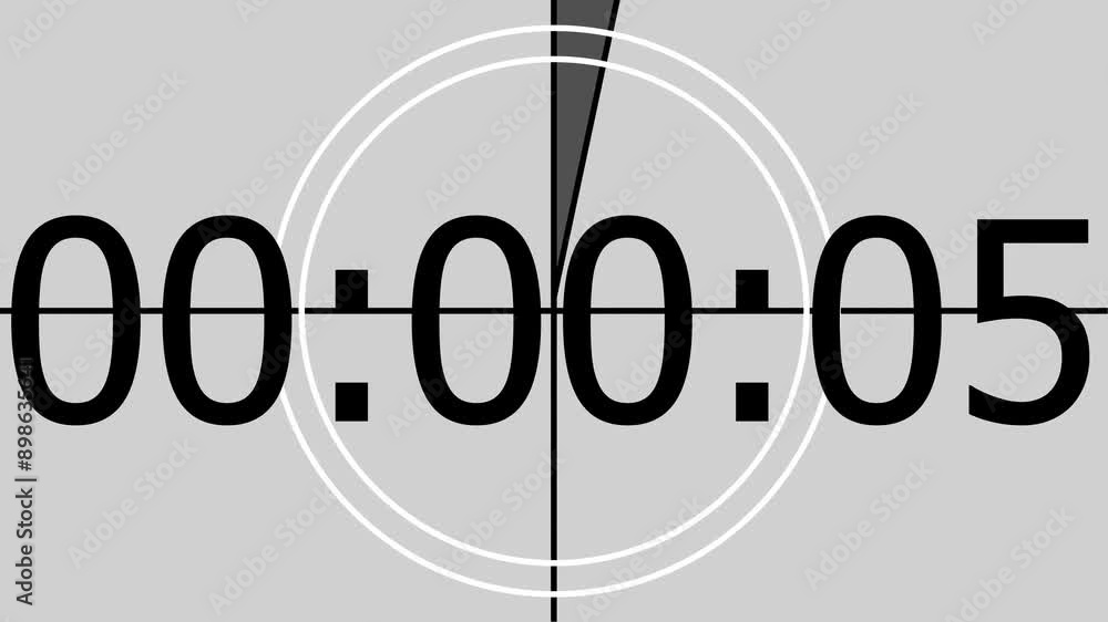 Old movie countdown timer 4k resolution. 10 seconds vintage film ...