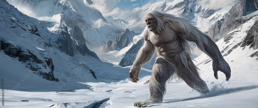 Bigfoot, Sasquatch, cryptid, forest, mist, primordial, ape-like, fur, mysterious, evergreen ...