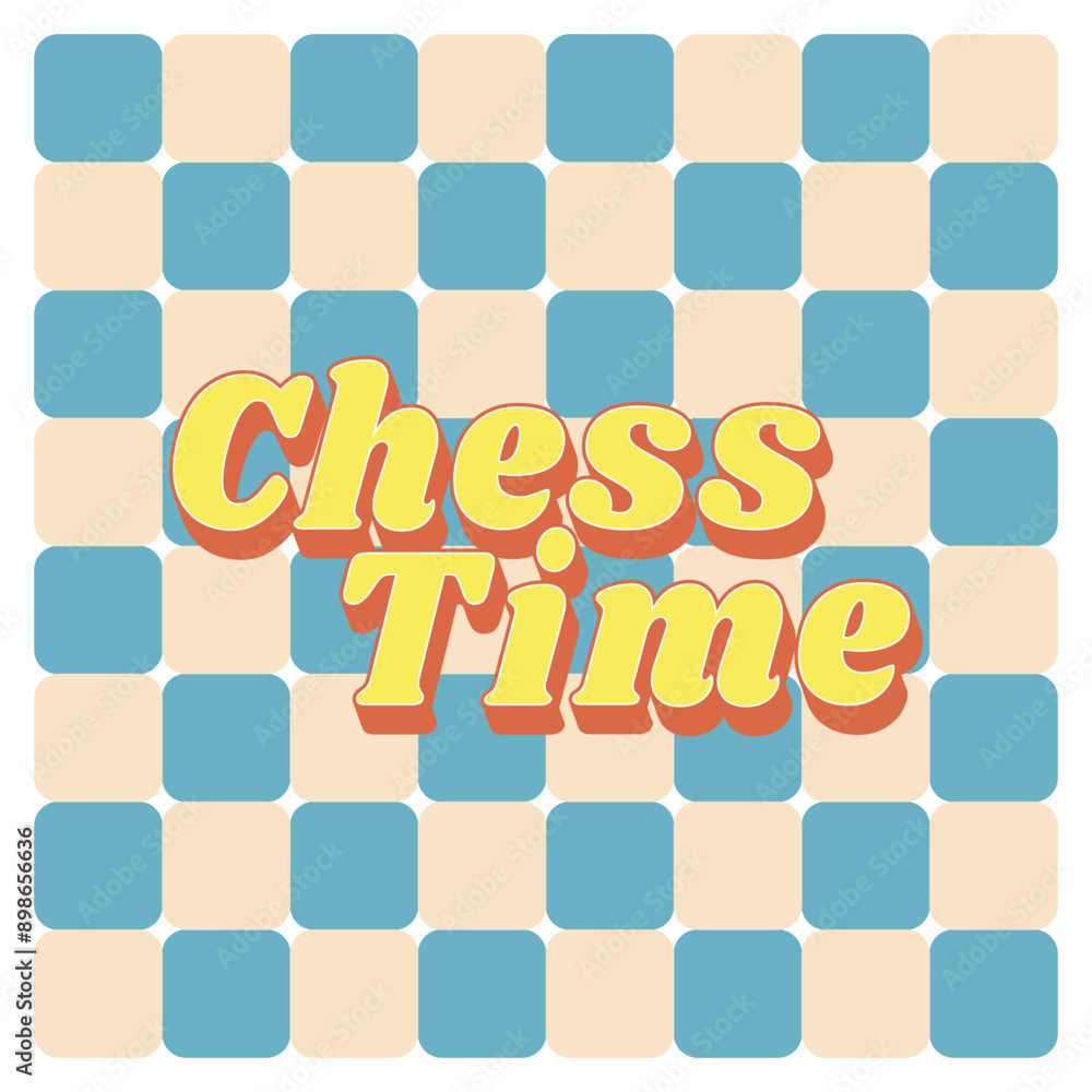 Chess time vector. Chess board illustration. Chess board background ...