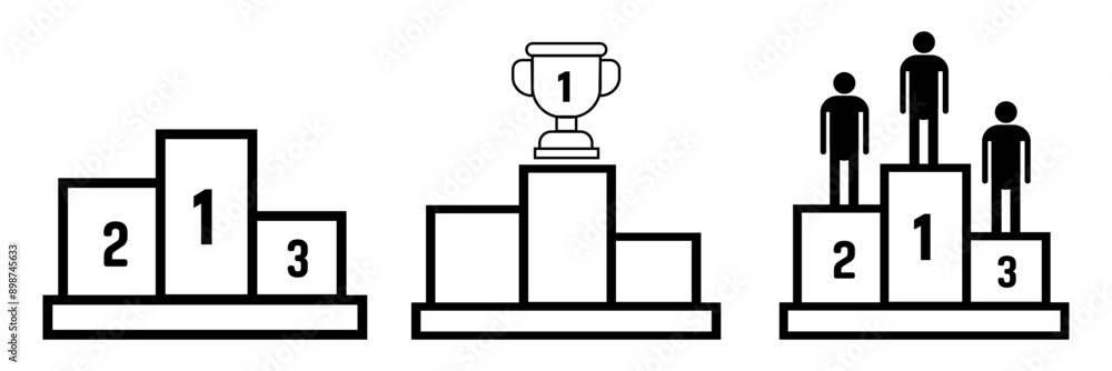 Award and Trophy cup icon set. Winning icons collection. Award symbols ...
