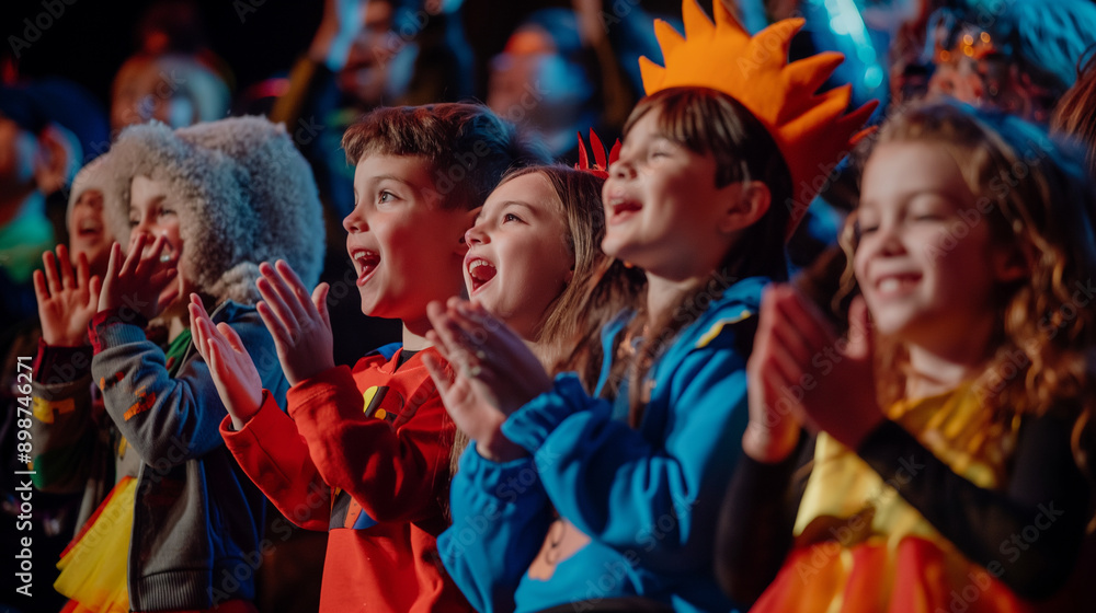 Foto de Kids showcasing their homemade costumes on a makeshift stage ...