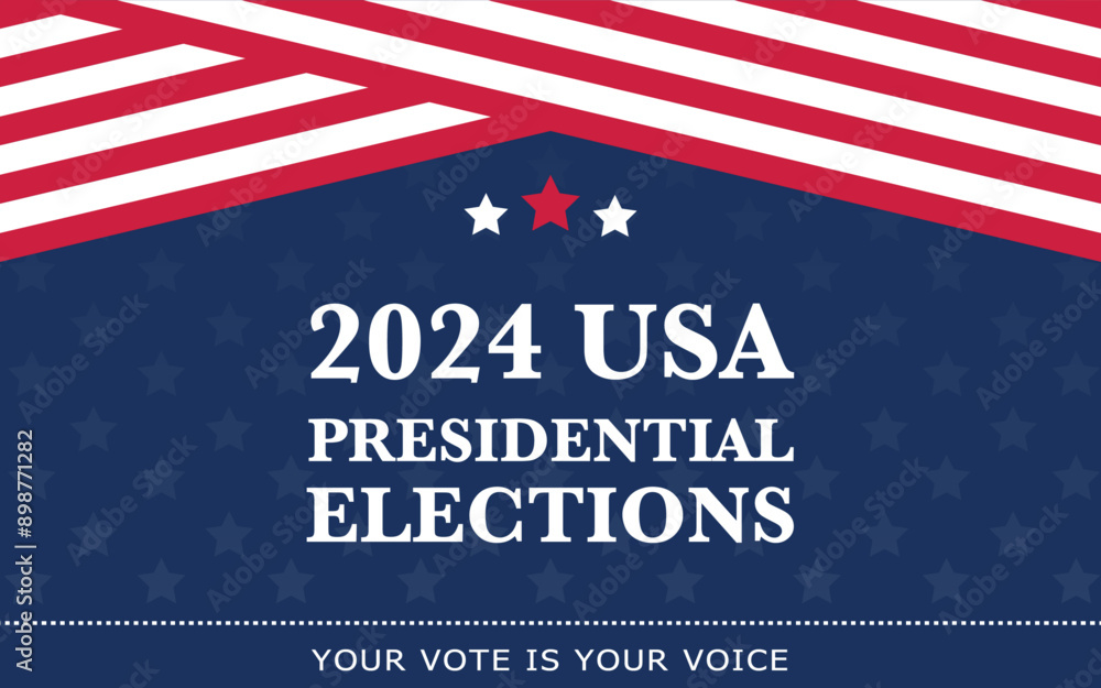 USA Presidential Election, 2024 US election banner, editable election ...