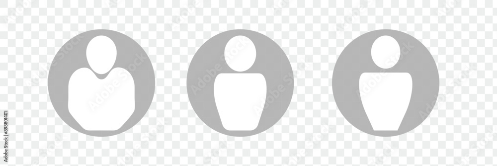 User symbol. User icon vector set. Profile and people silhouette ...