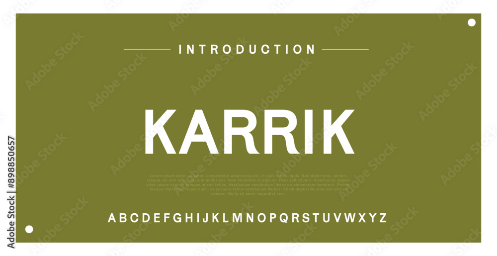 Karrik Set of alphabets fonts letters and numbers modern abstract ...