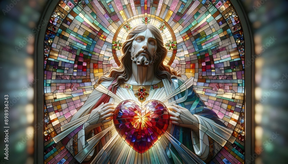 Epic Stained Glass Artwork of Jesus of Nazareth: Museum-Worthy ...