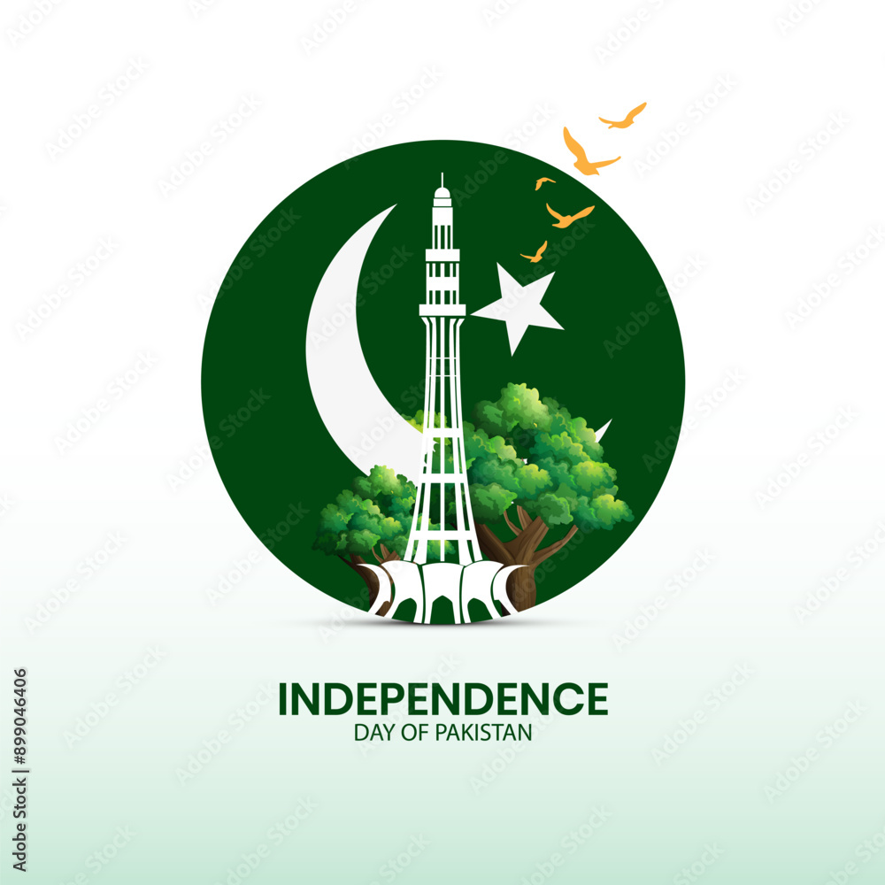 Pakistan Independence Day Creative Design concept 14th August Pakistani ...